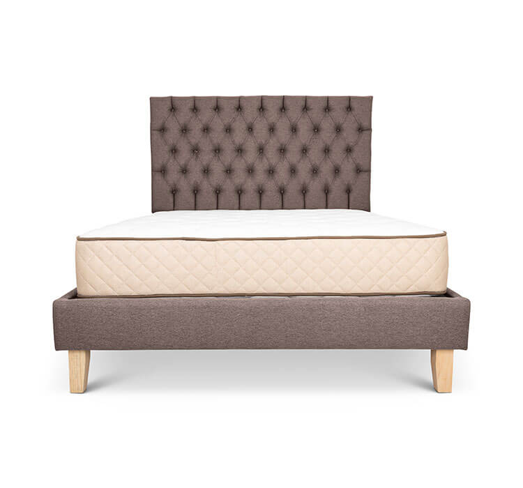 Alexis Bed Base + Deep Buttoned Headboard (Linen) – Pascal Furniture