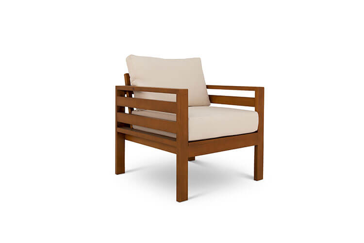 Classic Single Seater Pine Patio Couch (Bull Denim Cushions) – Pascal ...